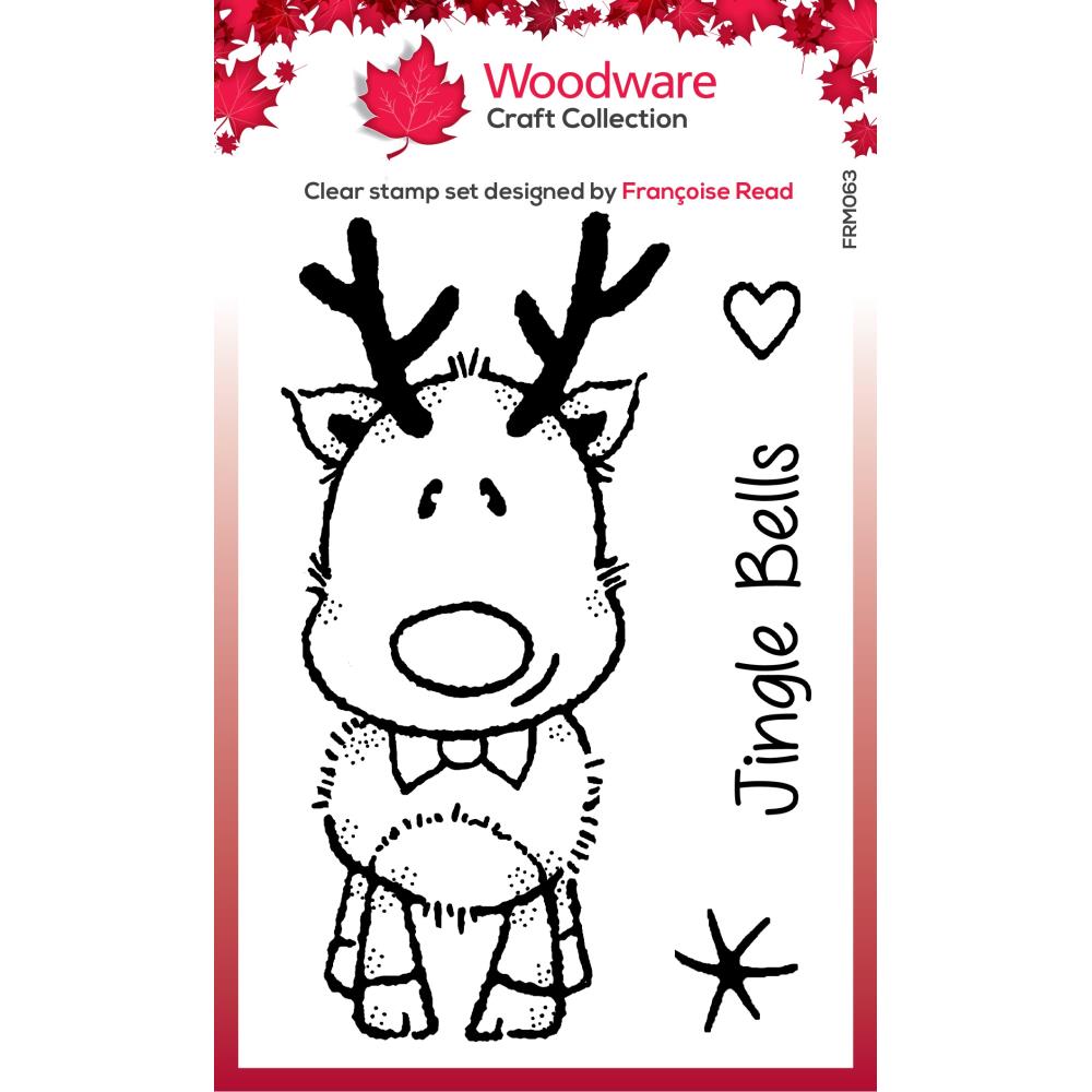 Woodware Clear Magic Stamp - Mini Rudolph — Papermaze