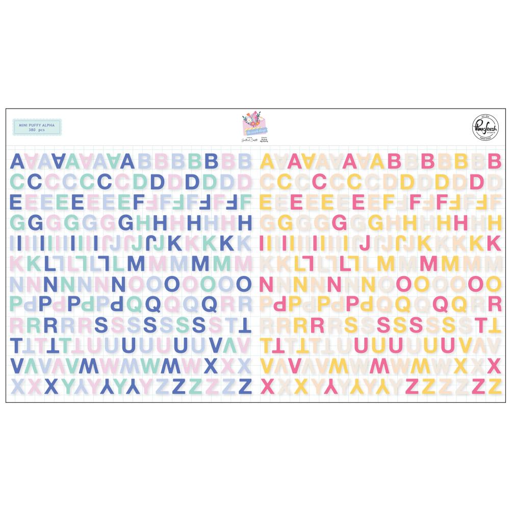 Pinkfresh Studio The Simple Things - Mini Puffy Alpha Stickers — Papermaze