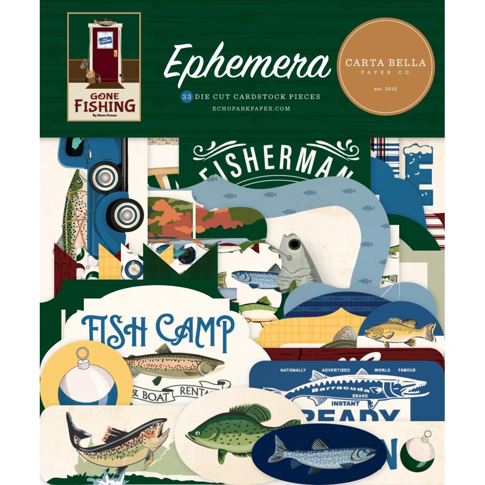 Carta Bella Gone Fishing - Ephemera Icons — Papermaze