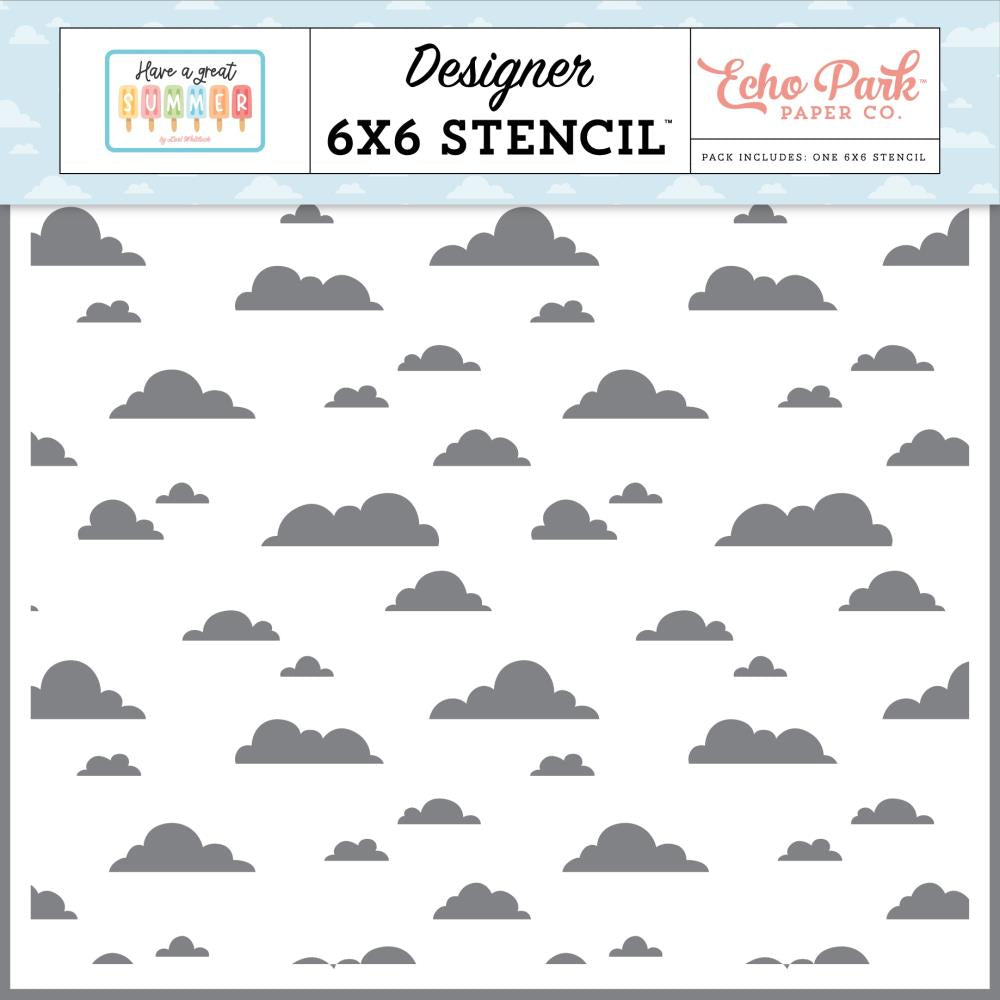 Echo Park Have A Great Summer - Fluffy Clouds Stencil — Papermaze