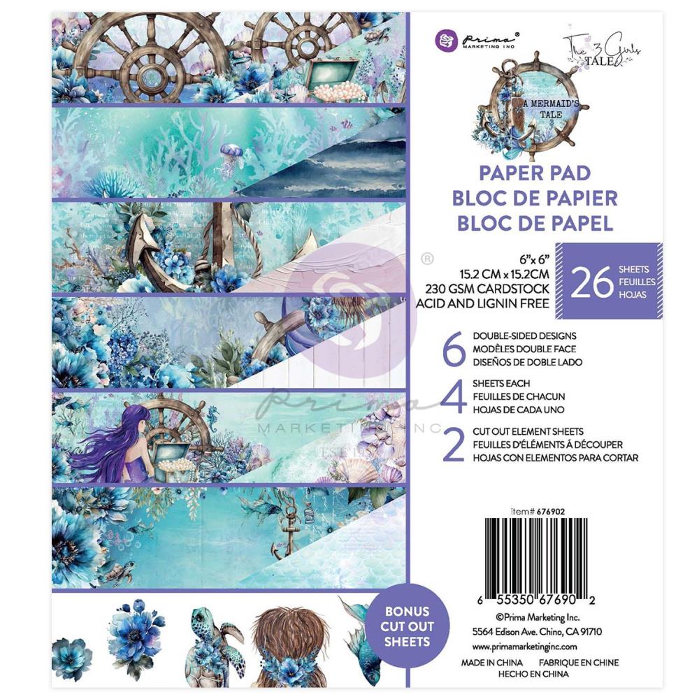 Prima A Mermaid's Tale - 6x6 Paper Pad — Papermaze