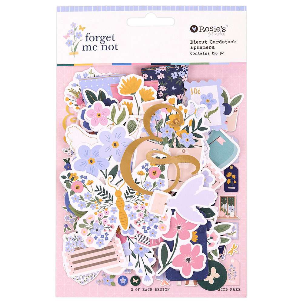 Rosie's Studio Forget Me Not - Die Cut Ephemera — Papermaze