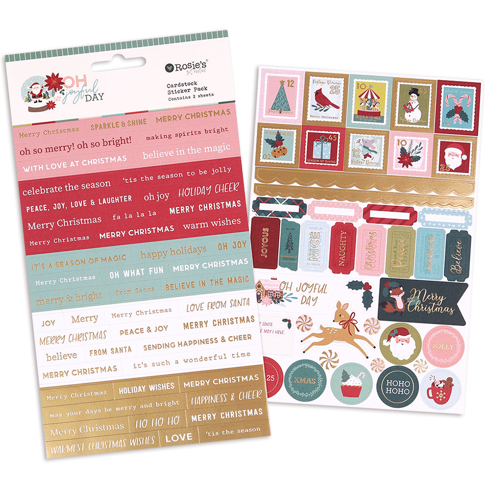 Rosie's Studio Oh Joyful Day - Cardstock Sticker Pack — Papermaze