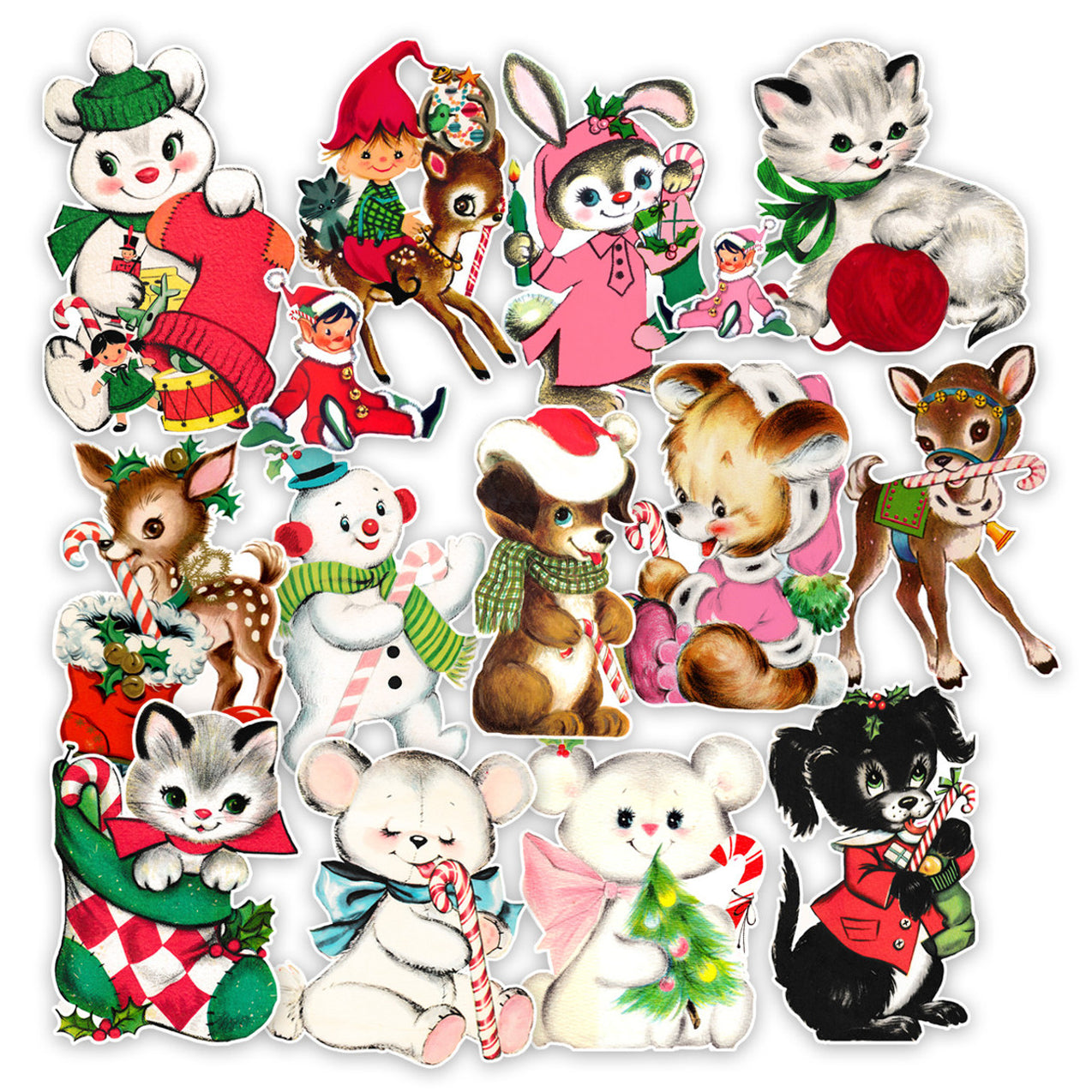 Pretty Little Studio Candy Cane - Candy Cane Large Vintage Die Cuts ...