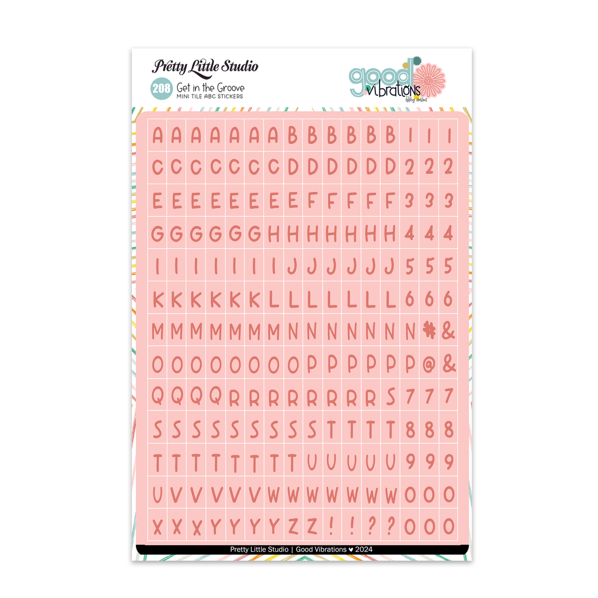 Pretty Little Studio Good Vibrations - Mini ABC Stickers Get In The Gr ...