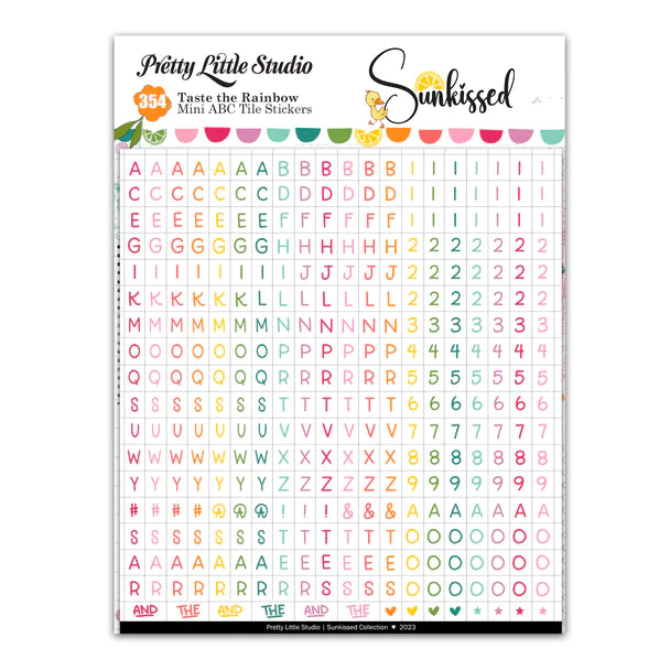 Pretty Little Studio Sunkissed - Mini ABC Stickers Taste The Rainbow ...
