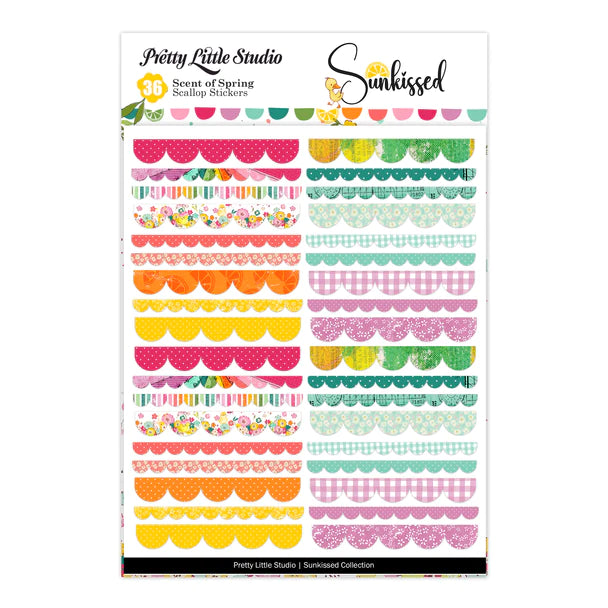 Pretty Little Studio Sunkissed - Scent of Spring Scallop Stickers ...