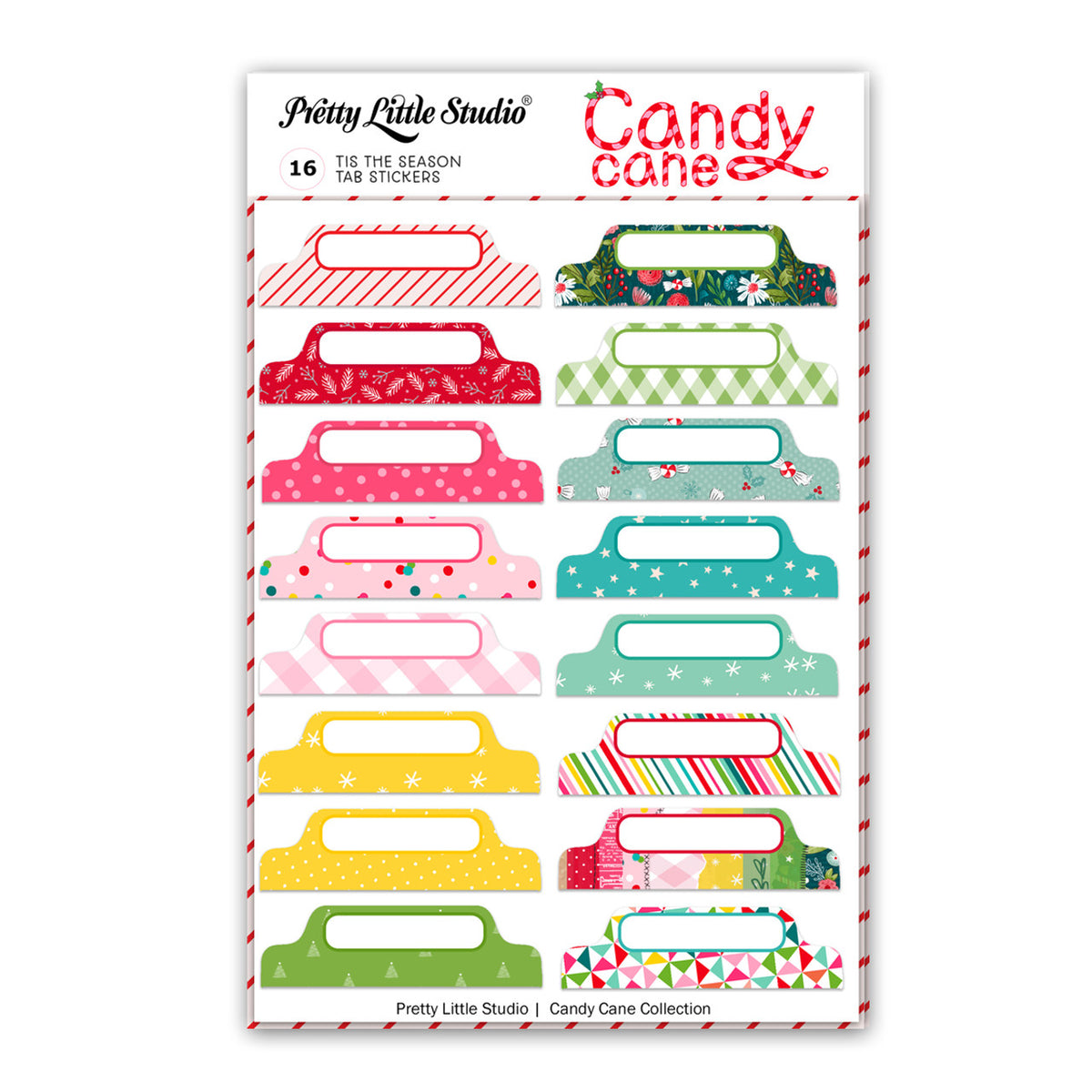 Pretty Little Studio Candy Cane - Tis The Season Tabs Stickers — Papermaze