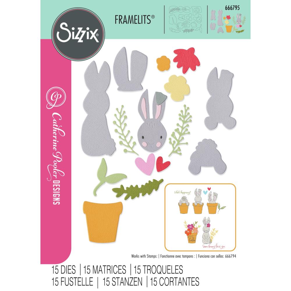 Sizzix Thinlits Die - Bunny Bits & Blooms #2 — Papermaze