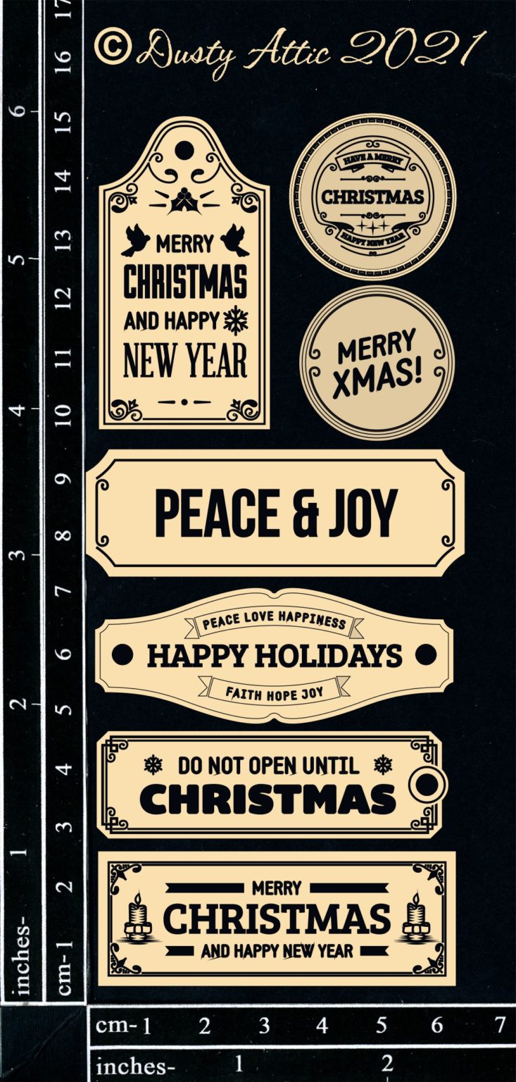 Dusty Attic - Christmas Labels — Papermaze