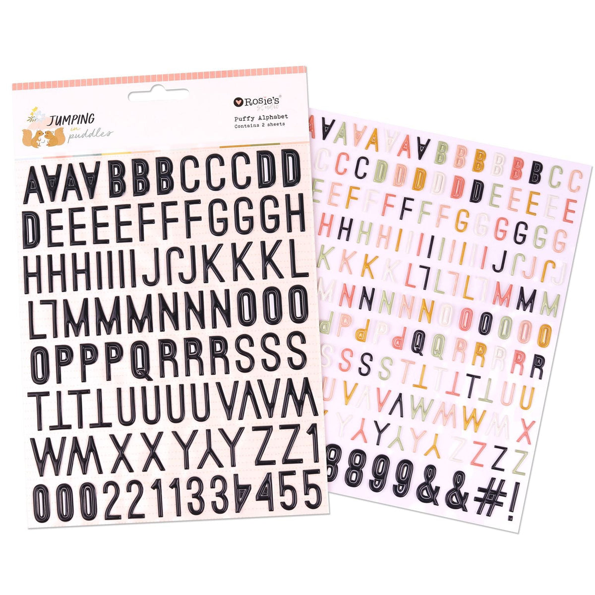 Rosie's Studio Jumping In Puddles - Puffy Alphabet Stickers — Papermaze
