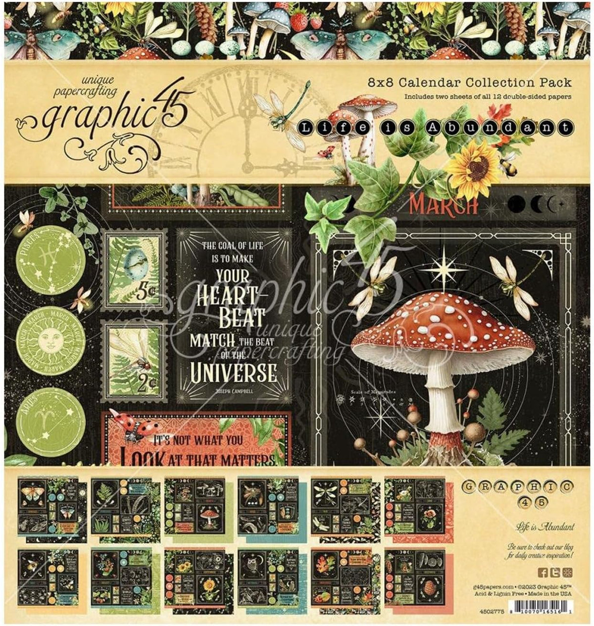 Graphic 45 Life Is Abundant - 8x8 Pad — Papermaze