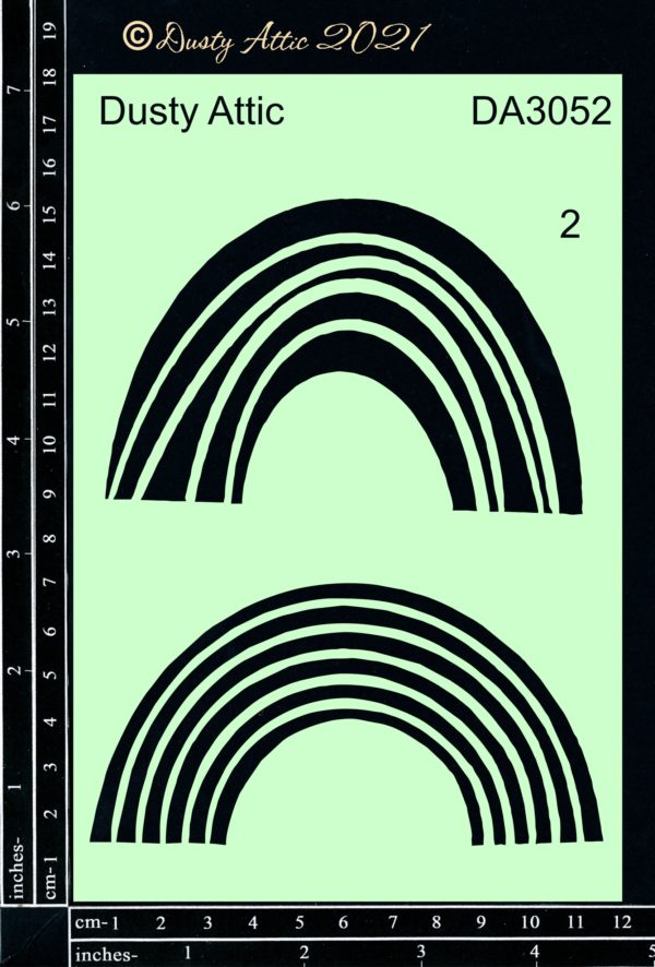 Dusty Attic Stencil - Rainbow Stencil #2 — Papermaze