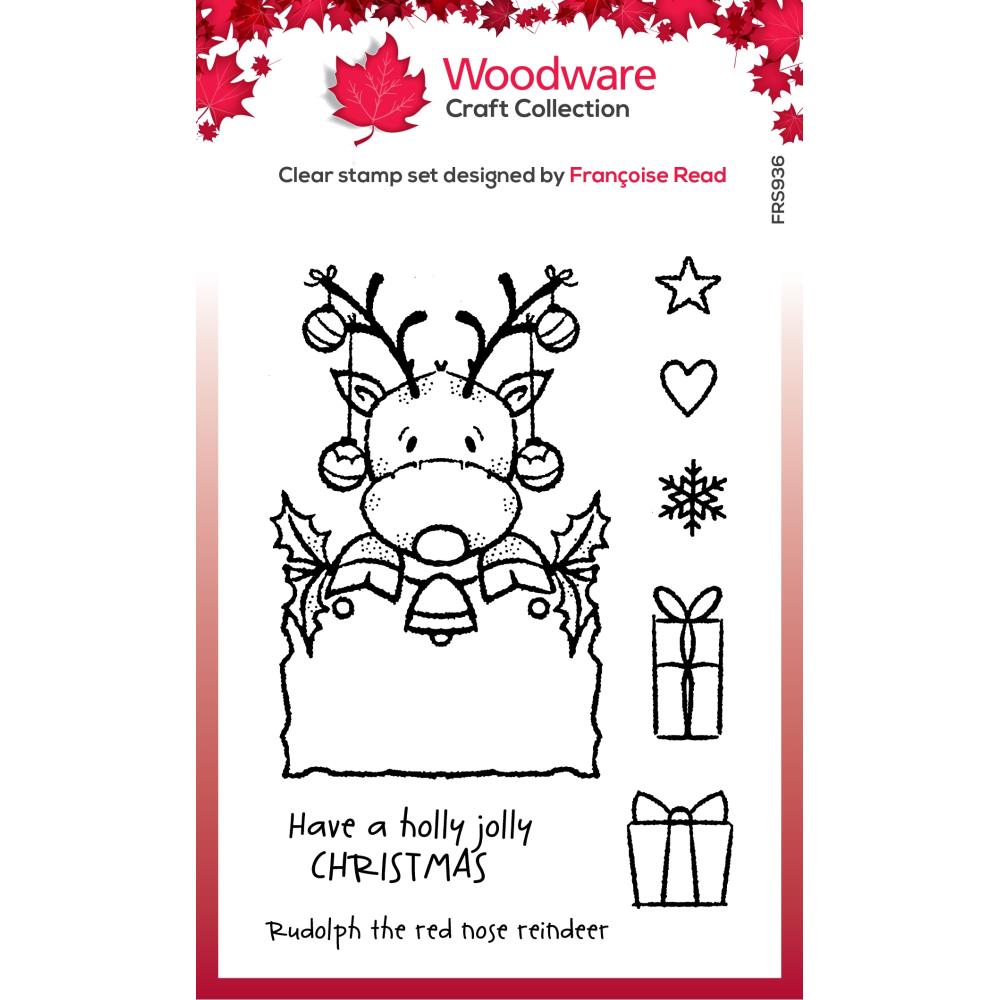 Woodware Clear Magic Stamp - Festive Rudolph — Papermaze