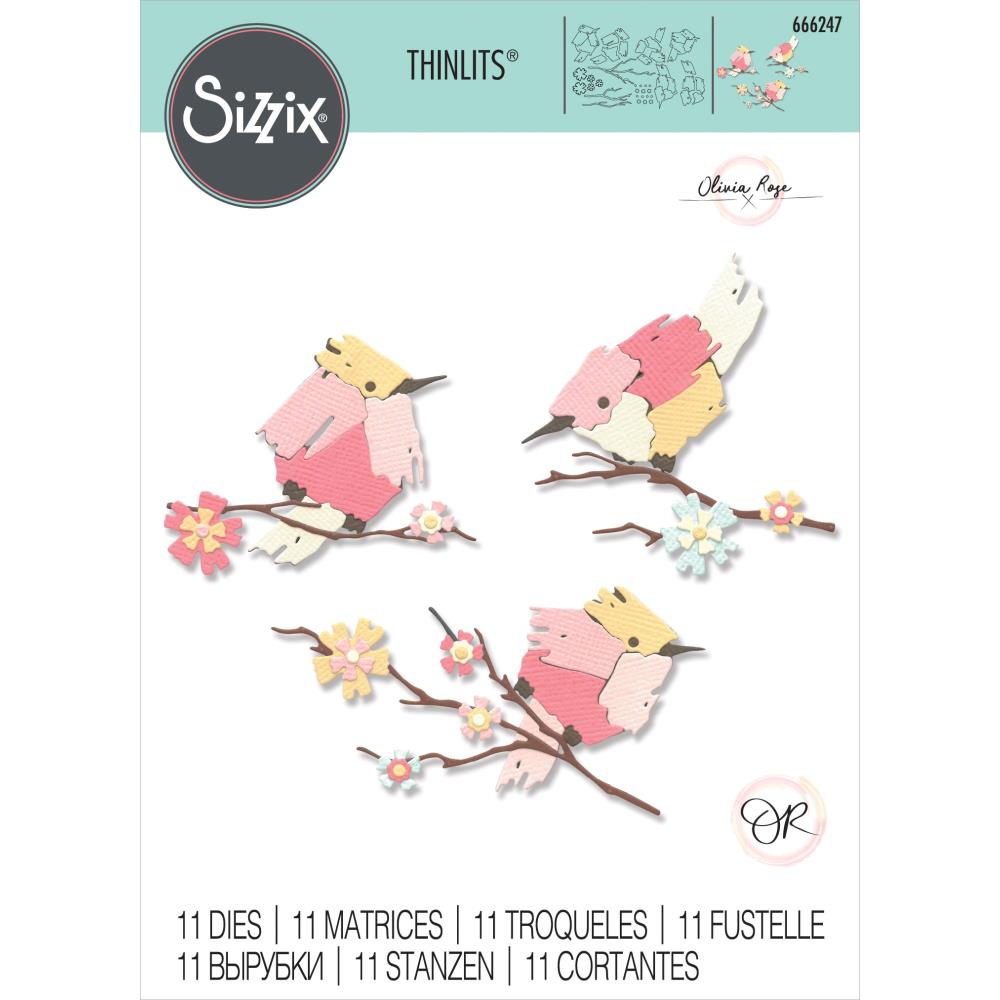 Sizzix Thinlits Die - Painted Birds — Papermaze