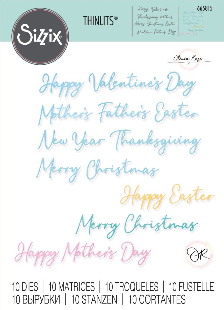 Sizzix Thinlits Die - All Occasions — Papermaze