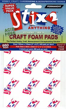 Stix2 Craft Foam Pads - 5mm x 5mm x 2mm — Papermaze