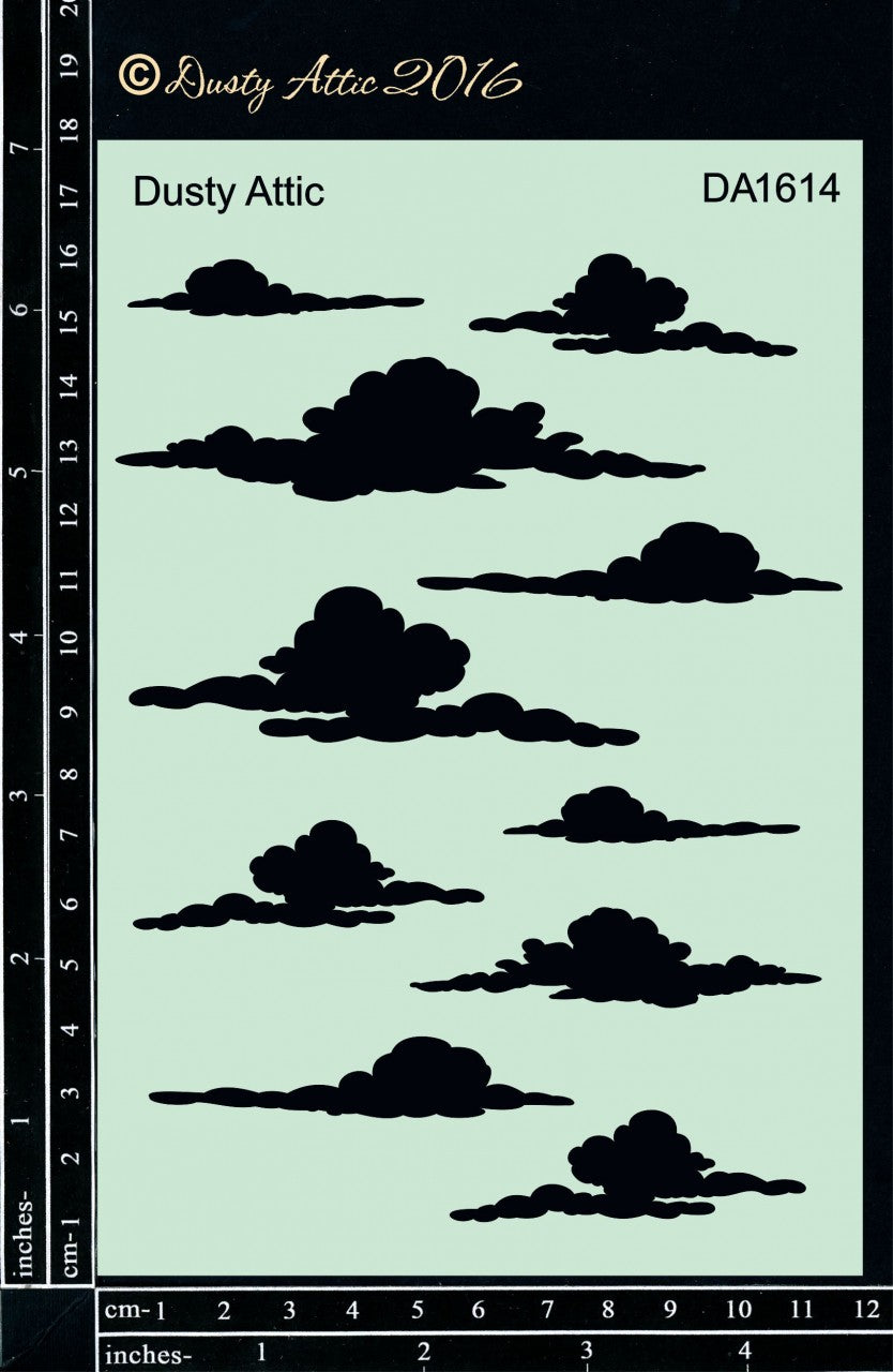 Dusty Attic Stencil - Clouds — Papermaze