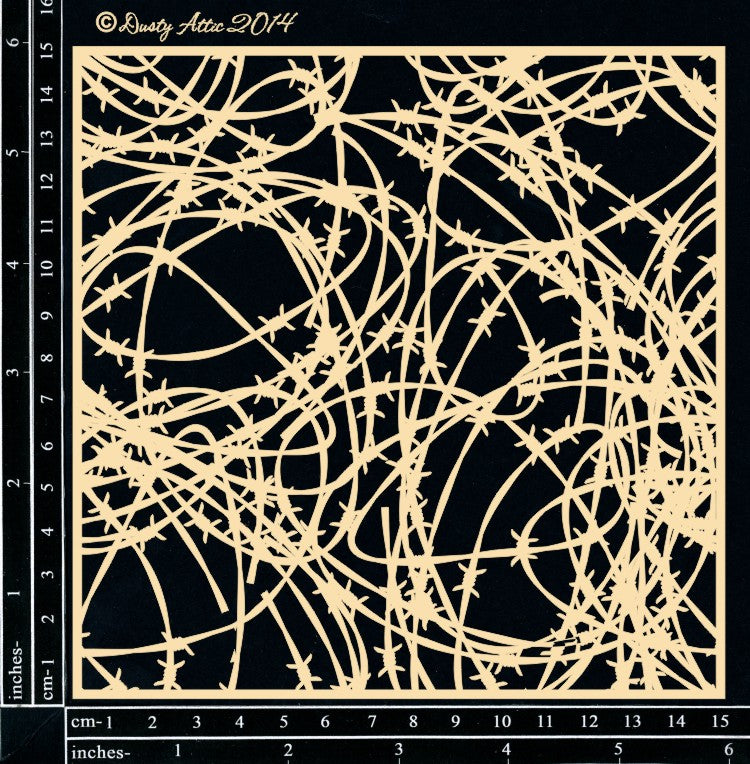 Dusty Attic - Tangled Barb Wire Small Panel — Papermaze